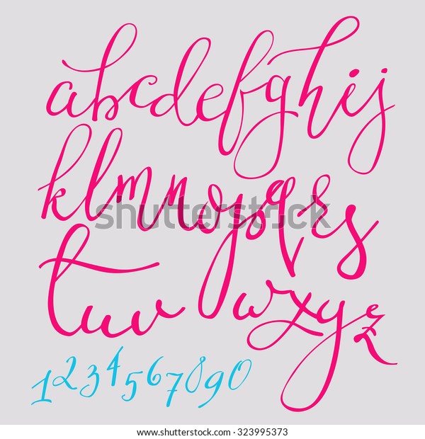 Vector Handwritten Fountain Pen Font Isolated Stock Vector (Royalty ...