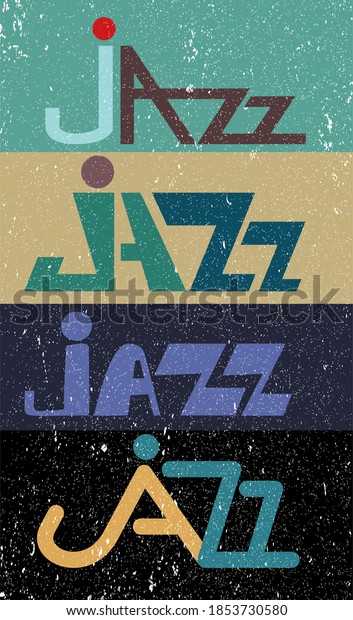 Vector Handwritten Jazz Poster Stock Vector (Royalty Free) 1853730580 ...