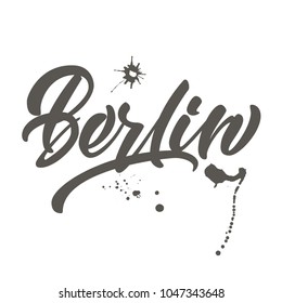Vector Handwritten Lettering Berlin Cards Posters Stock Vector (Royalty ...