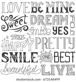 Decorative English Letters Design Calligraphic Vector Stock Vector ...