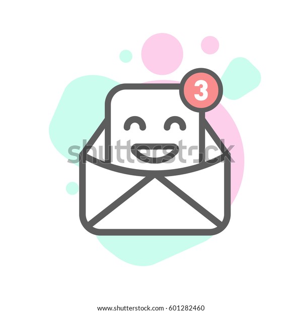 Vector Happy Emoji Emoticon Face Email Stock Vector (Royalty Free ...