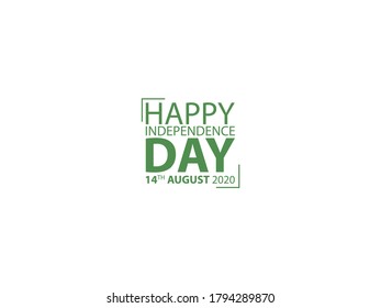 Vector Happy Independence Day 14th August Stock Vector (Royalty Free ...
