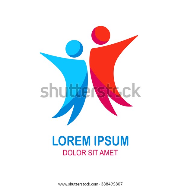 Vector Happy People Logo Friends Family Stock Vector (Royalty Free ...