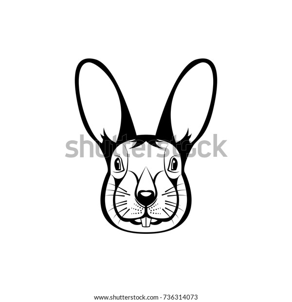 Vector Hare Head Face Retro Hipster Stock Vector (Royalty Free ...