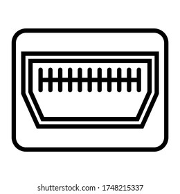Vector Hdmi Port Outline Style: เวกเตอร์สต็อก (ปลอดค่าลิขสิทธิ์) 1748215337