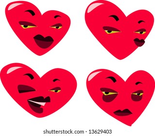 Vector Heart Emotions Set Stock Vector (Royalty Free) 13629403