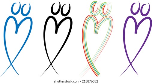 Vector Heart People Icon Stock Vector (Royalty Free) 213876352 ...