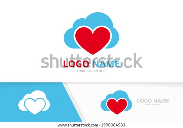 Vector Heart Storage Logo Combination Unique Stock Vector (Royalty Free ...