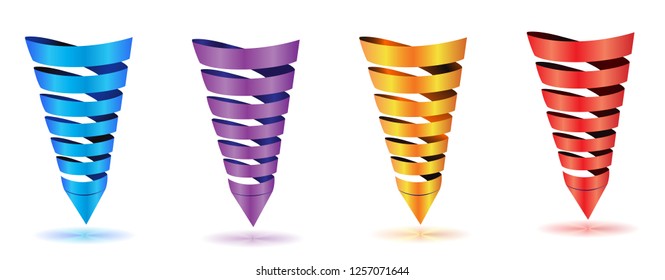 Vector Helix Infographic Stock Vector (Royalty Free) 1257071644 ...