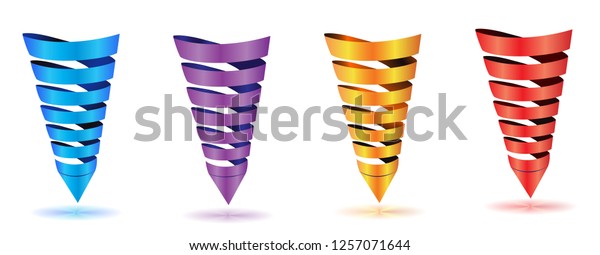 Vector Helix Infographic Stock Vector (Royalty Free) 1257071644 ...