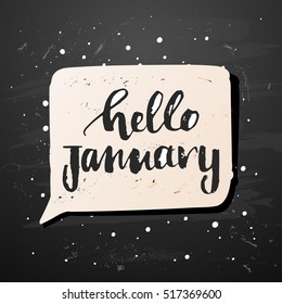 Vector Hello January Poster Stock Vector (Royalty Free) 517369600 ...
