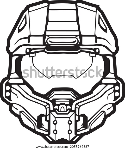 Master Chief Helmet Coloring Pages