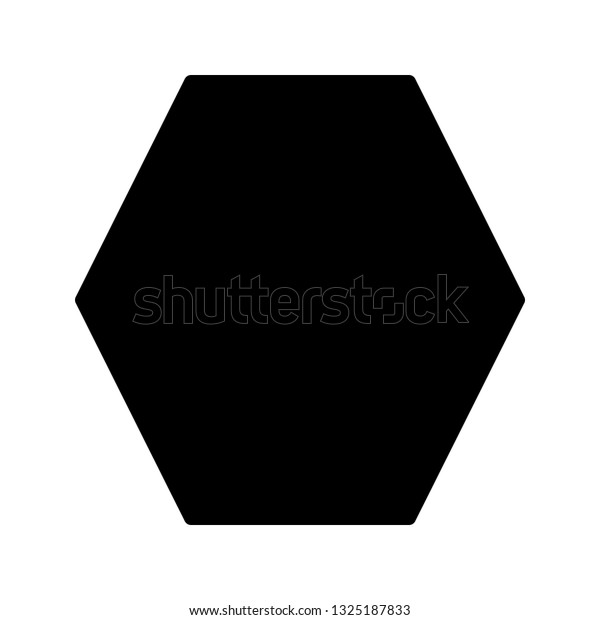Vector Heptagon Geometric Shape Icon Stock Vector (Royalty Free) 1325187833