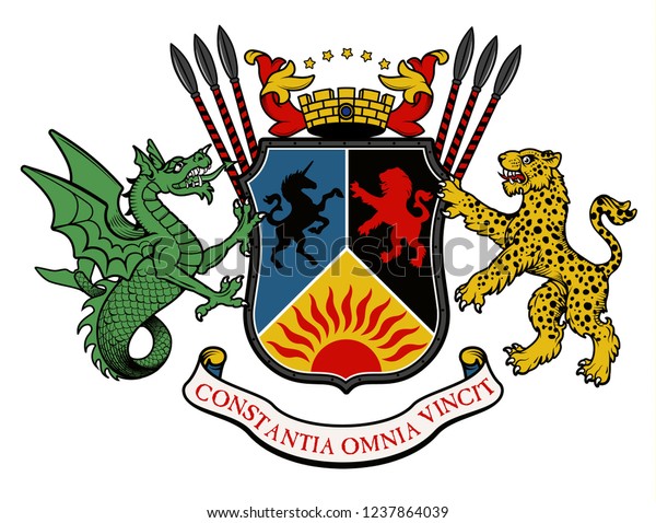 Vector de stock (libre de regalías) sobre Vector Heraldic Illustration ...