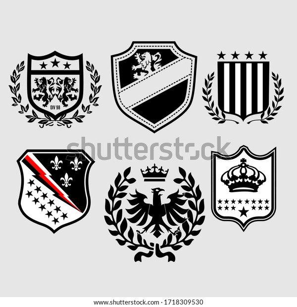 Conjunto vectorial heráldico de ilustración en: vector de stock (libre ...