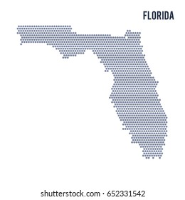 Vector Halftone Dots Black Florida Map Stock Vector (Royalty Free ...