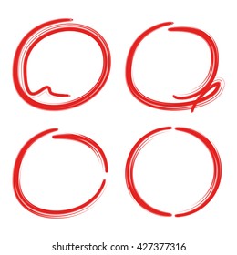 Vector Highlighter Elements Circle Marker Marking Stock Vector (Royalty ...