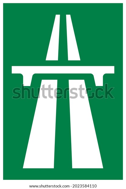 Vector Highway Sign White Symbol On Stock Vector (Royalty Free) 2023584110