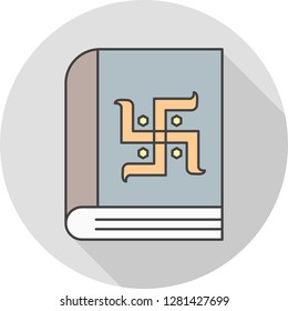 Vector Hindu Book Icon Stock Vector (Royalty Free) 1281427699 ...