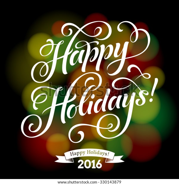 Vector Holidays Calligraphy Poster Ornamental Elements Stock Vector ...
