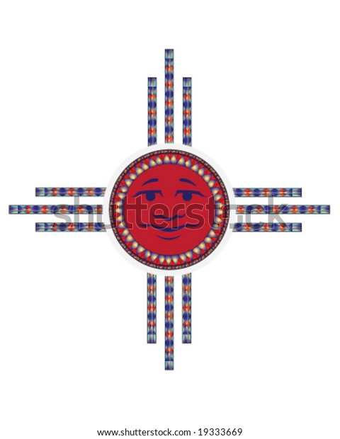 Vector Hopi Sun Symbol Sun Face Stock Vector (Royalty Free) 19333669