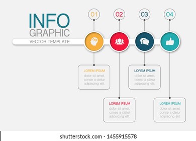 Vector Horizontal Infographic Diagram Template Business Stock Vector ...