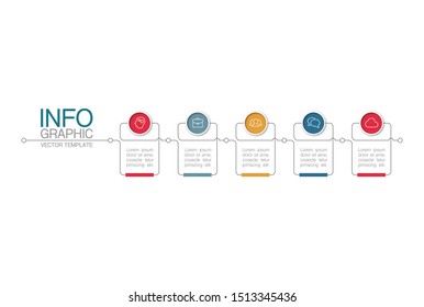 Vector Horizontal Infographic Diagram Template Business Stock Vector ...