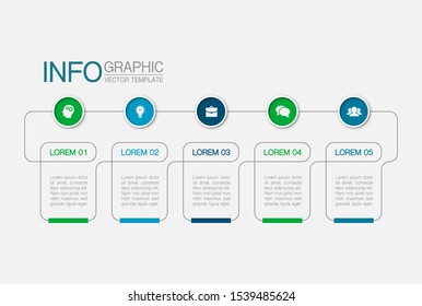 Modern Horizontal Diagram 4 Rectangular Frames Stock Vector (Royalty ...