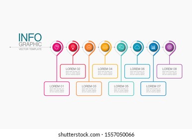 Vector Horizontal Infographic Diagram Template Business Stock Vector ...