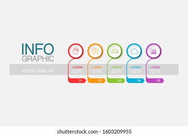 Vector Horizontal Infographic Diagram Template Business Stock Vector ...