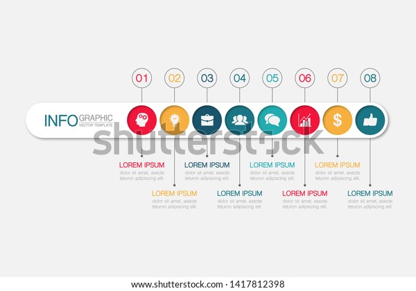 Vector Horizontal Infographic Diagram Template Business 库存矢量图（免版税 ...
