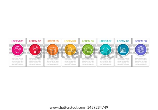 Vector Horizontal Infographic Diagram Template Business Stock Vector ...