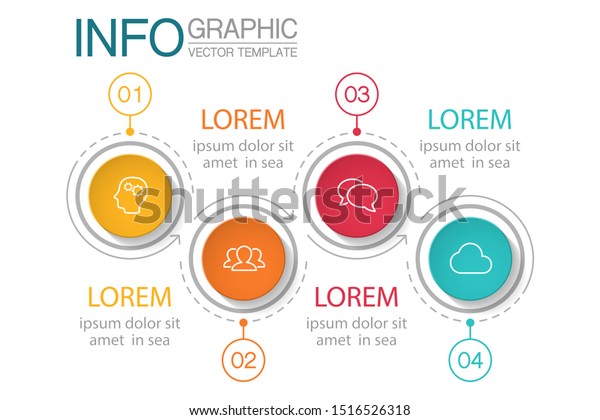 Vector Horizontal Infographic Diagram Template Business Stock Vector ...