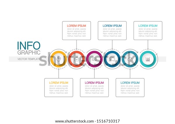 Vector Horizontal Infographic Diagram Template Business Stock Vector ...