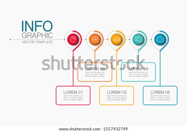 Vector Horizontal Infographic Diagram Template Business Stock Vector ...