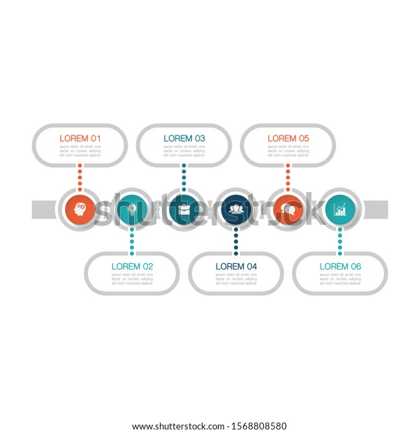 Vector Horizontal Infographic Diagram Template Business Stock Vector ...