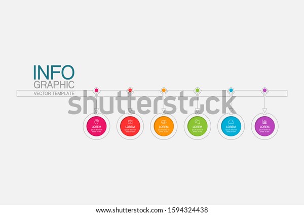 Vector Horizontal Infographic Diagram Template Business Stock Vector ...