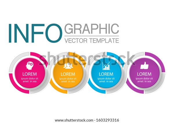 Vector Horizontal Infographic Diagram Template Business Stock Vector ...