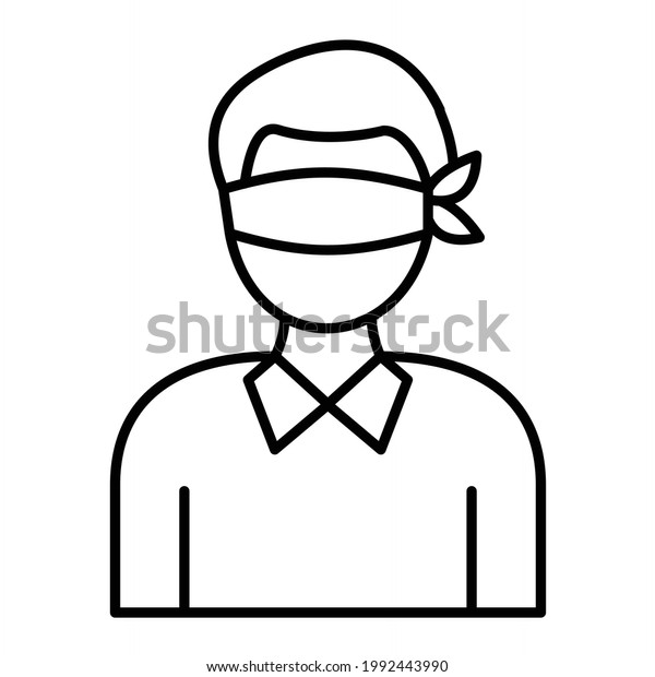 Vector Hostage Outline Icon Design Stock Vector (Royalty Free ...