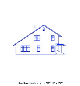 Vector House Building Stock Vector (Royalty Free) 204847732 | Shutterstock