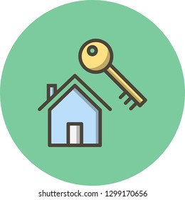 Vector House Key Icon Stock Vector (Royalty Free) 1299170656 | Shutterstock
