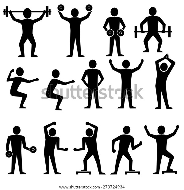 Vector Human Body Action Poses Pictogram 库存矢量图（免版税）273724934 | Shutterstock