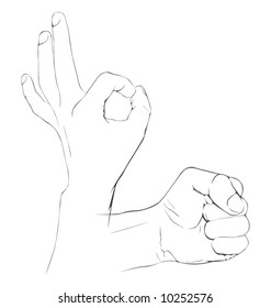 Vector Human Male Hands Stock Vector (Royalty Free) 10252576 | Shutterstock