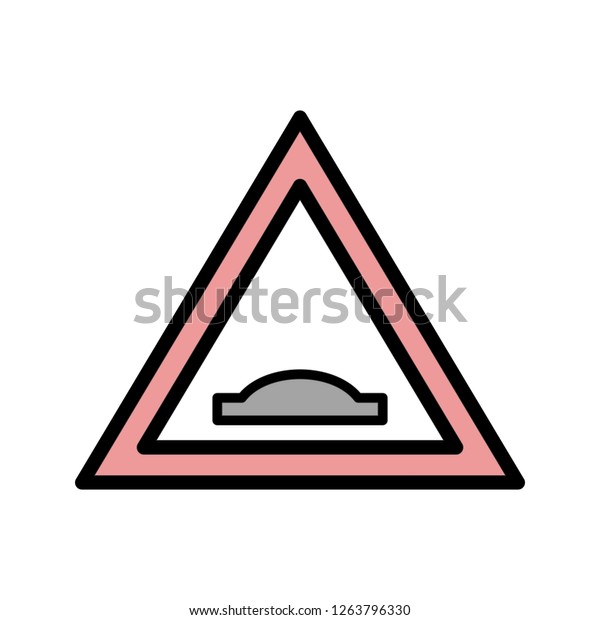 Vector Hump Bridge Road Sign Icon Stock Vector (Royalty Free ...
