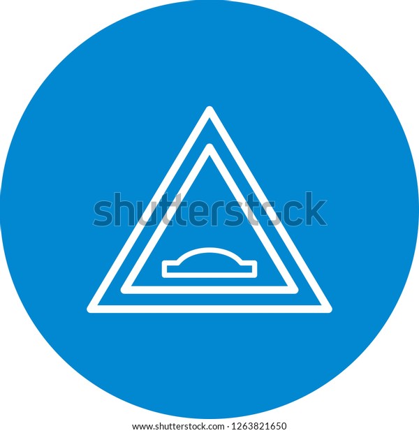 Vector Hump Bridge Road Sign Icon Stock Vector (Royalty Free ...
