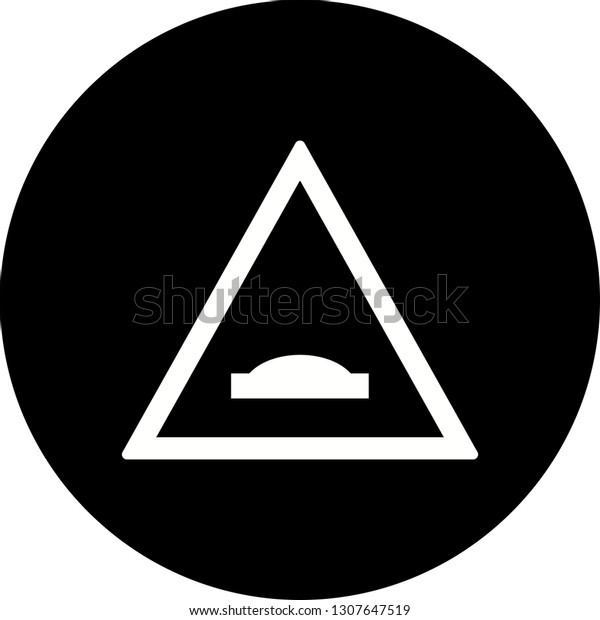 Vector Hump Bridge Road Sign Icon Stock Vector (Royalty Free ...