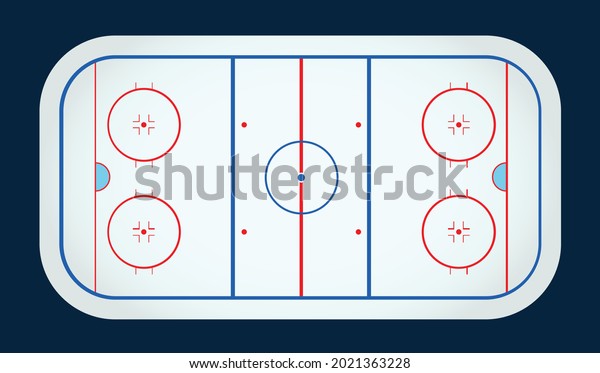 Vector Ice Hockey Rink Marking Detailed Stock Vector (Royalty Free ...