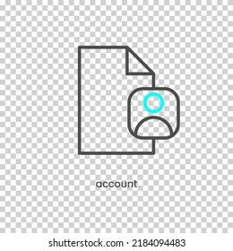 Vector Icon Account File Vector Illustration Stock Vector (Royalty Free ...