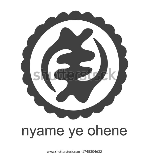 Vector Icon African Adinkra Symbol Nyame Stock Vector (Royalty Free ...