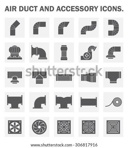 Vector Icon Air Duct Pipe Pipe Stock Vector (Royalty Free) 306817916 ...